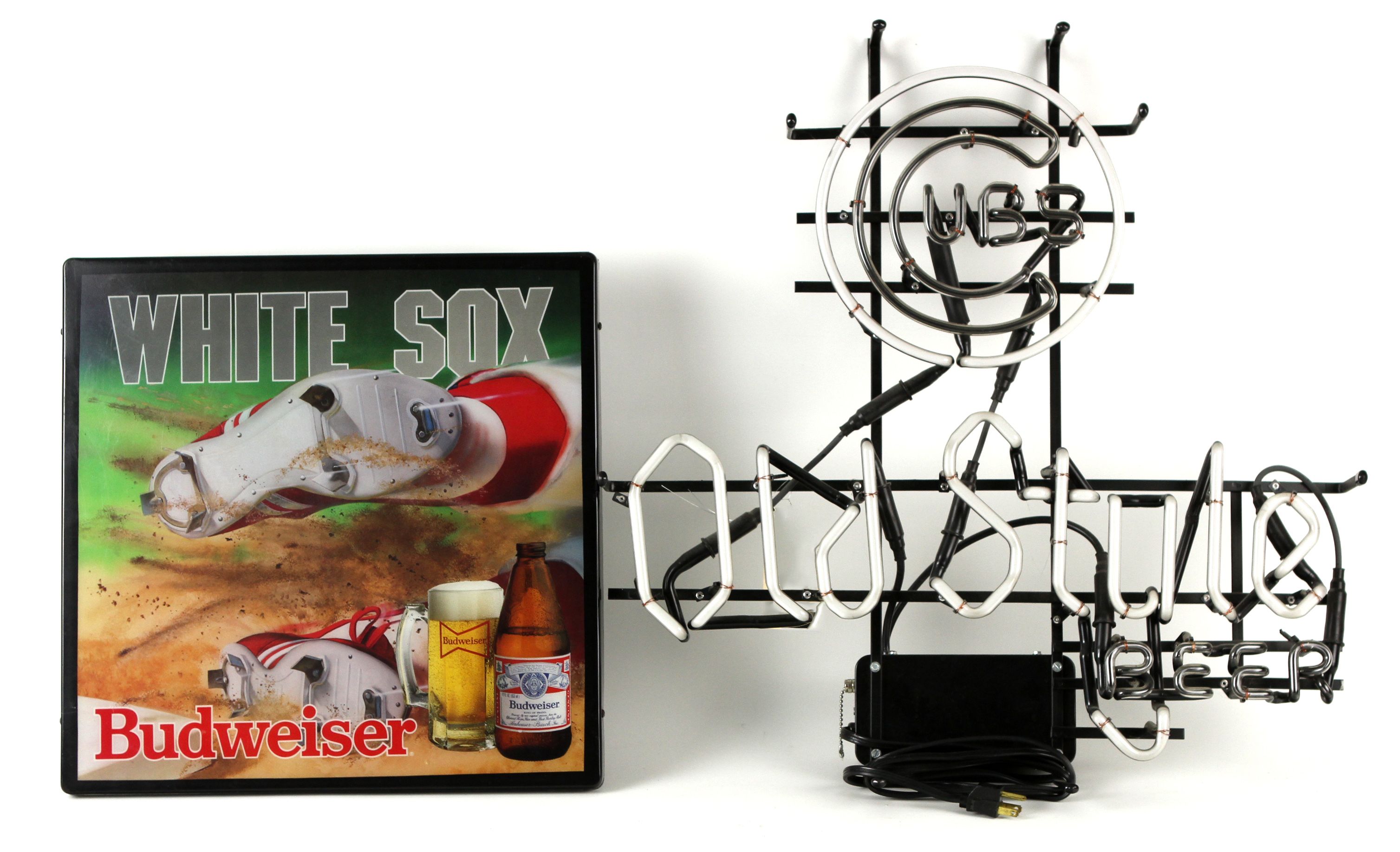 Lot Detail 1986 White Sox Budweiser Light Up Advertising Sign And 1992