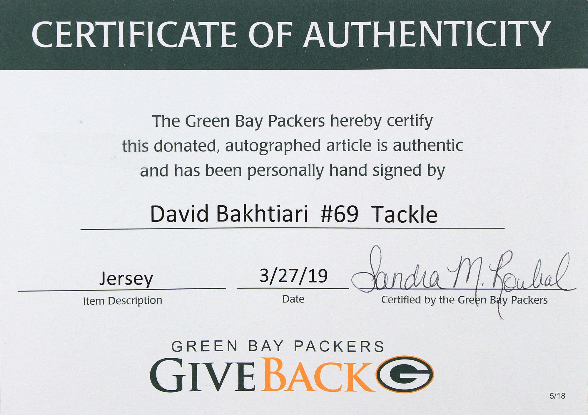 Lot Detail - 2013-17 David Bakhtiari Green Bay Packers Signed Game Worn ... Lot Detail - 2013-17 David Bakhtiari Green Bay Packers Signed Game Worn ...