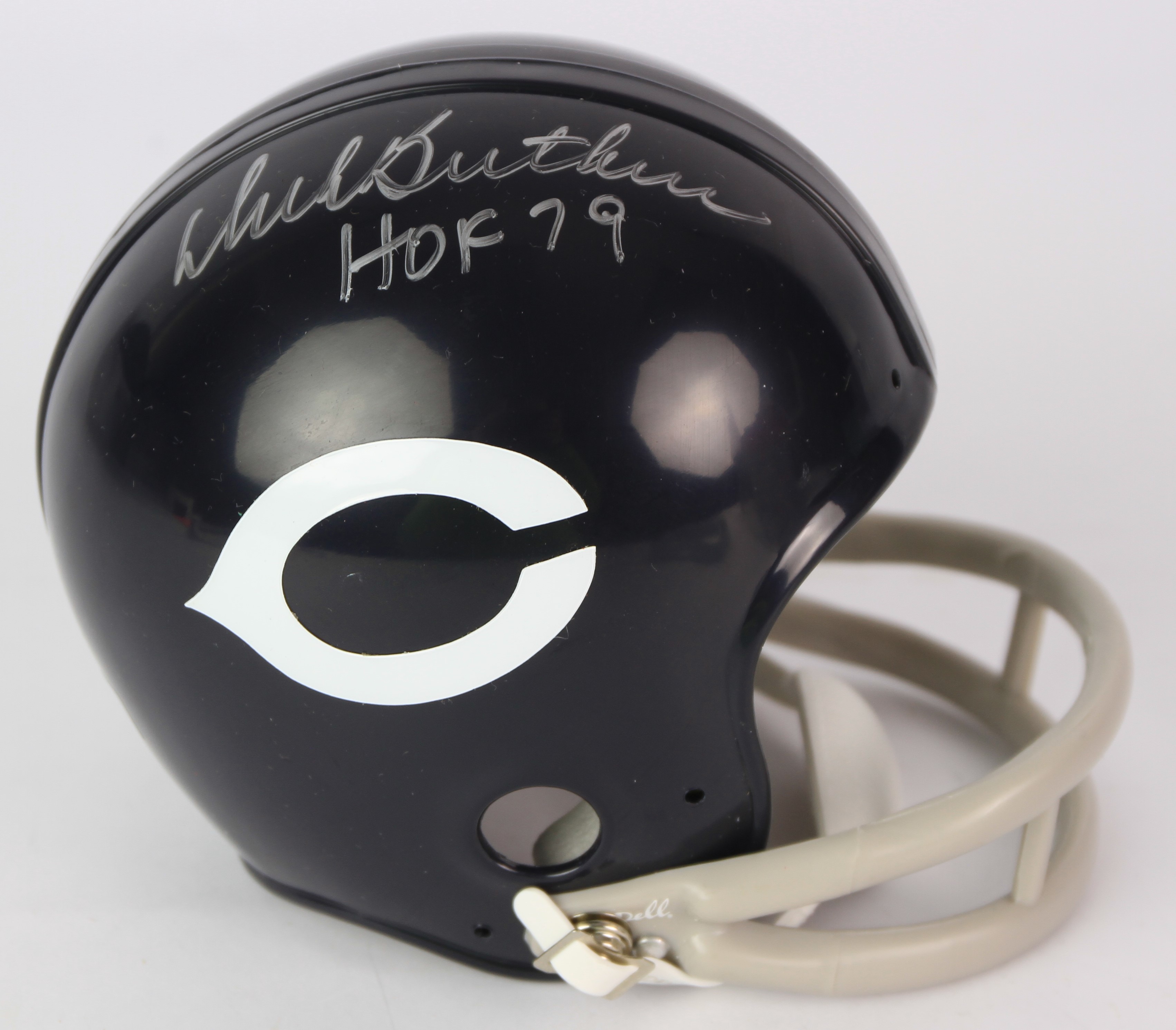 Lot Detail 2000s Dick Butkus Chicago Bears Signed Mini Throwback
