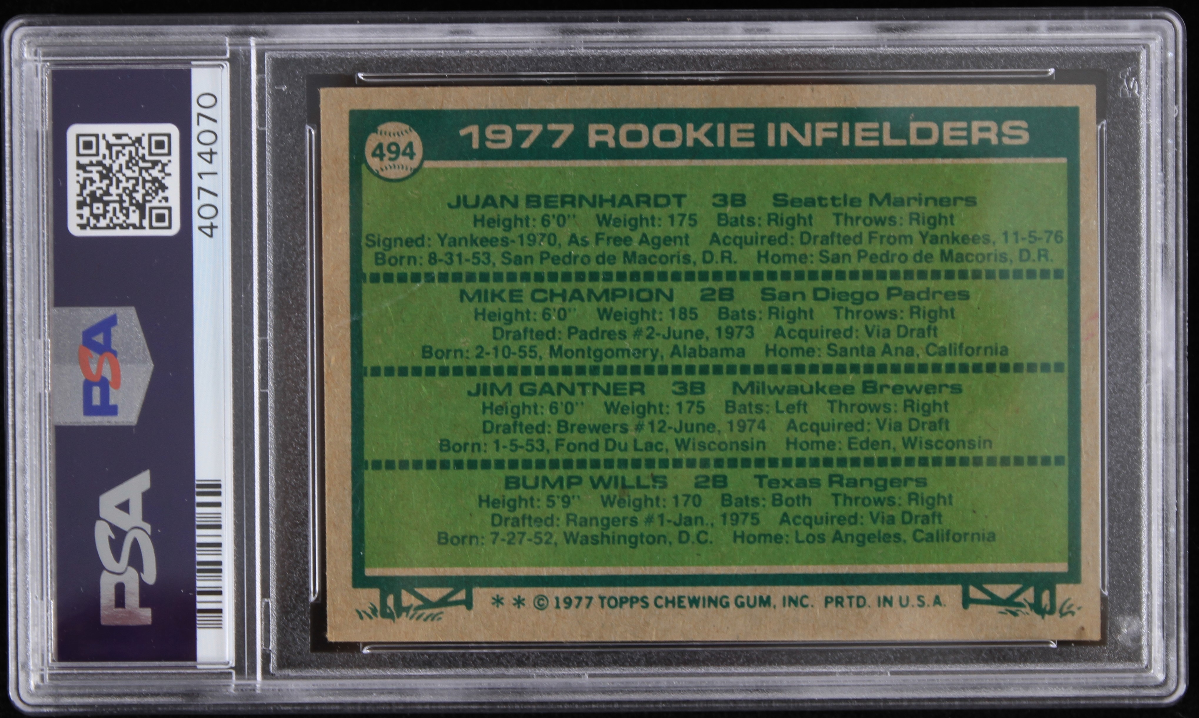Lot Detail - 1977 Jim Gantner Milwaukee Brewers Signed Topps #494 ... Lot Detail - 1977 Jim Gantner Milwaukee Brewers Signed Topps #494 ...