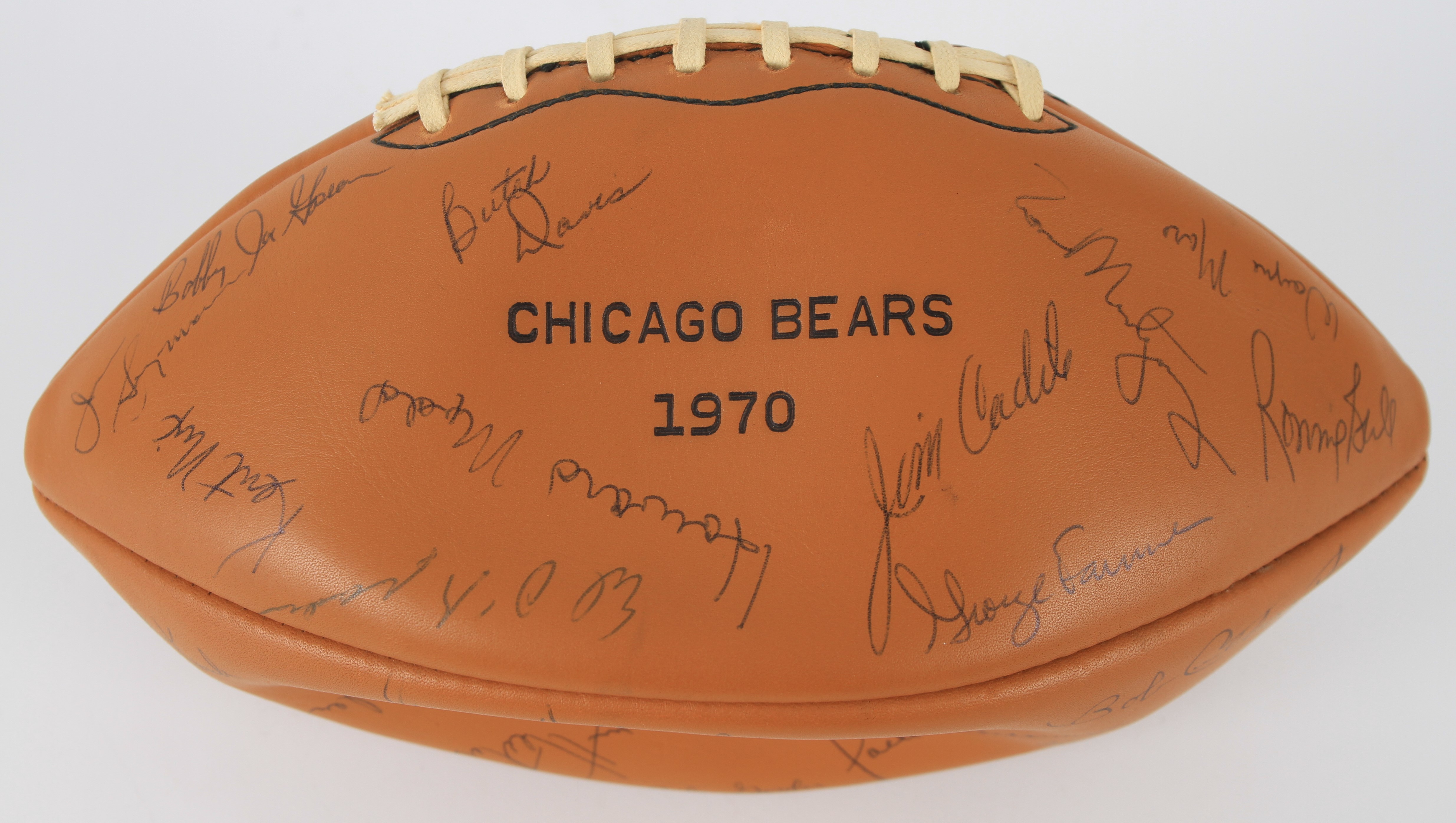 Lot Detail 1970 Chicago Bears Team Signed Wilson Football W 43